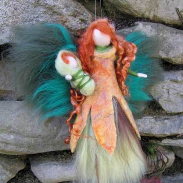 Laura, Guardian Angel Wool Felted Waldorf Inspired - Etsy