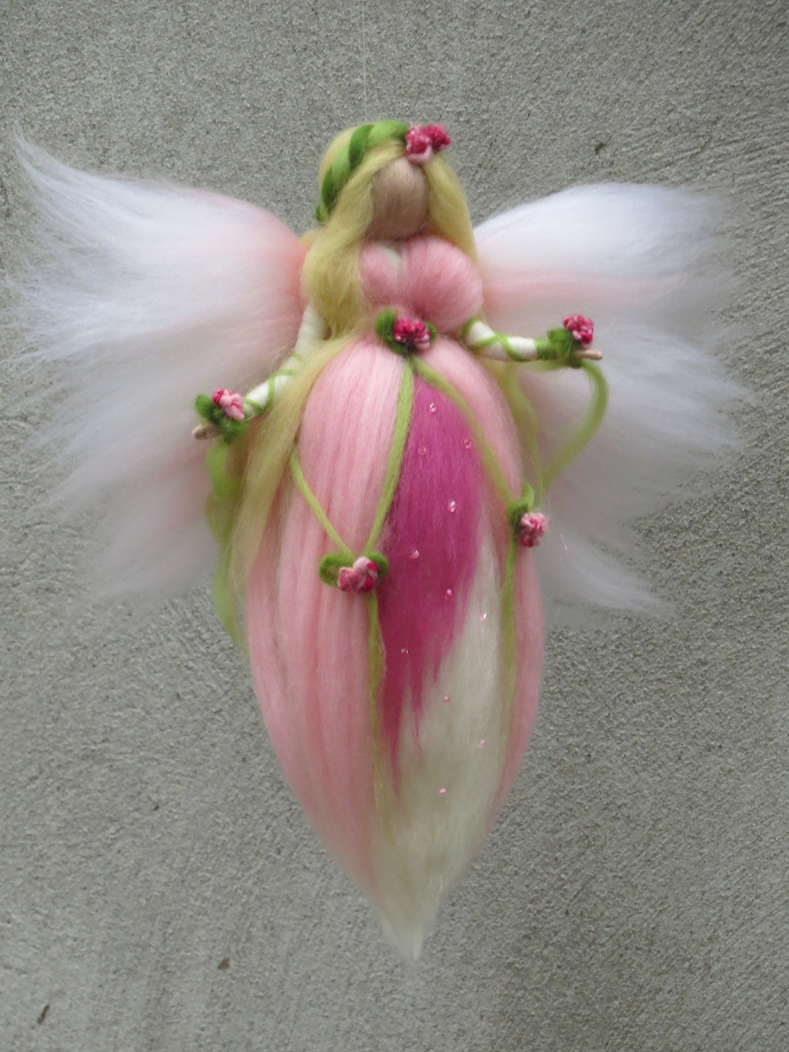 Needle Felted Wool Fairy Flower Fairy Waldorf Inspired Fairy | Etsy