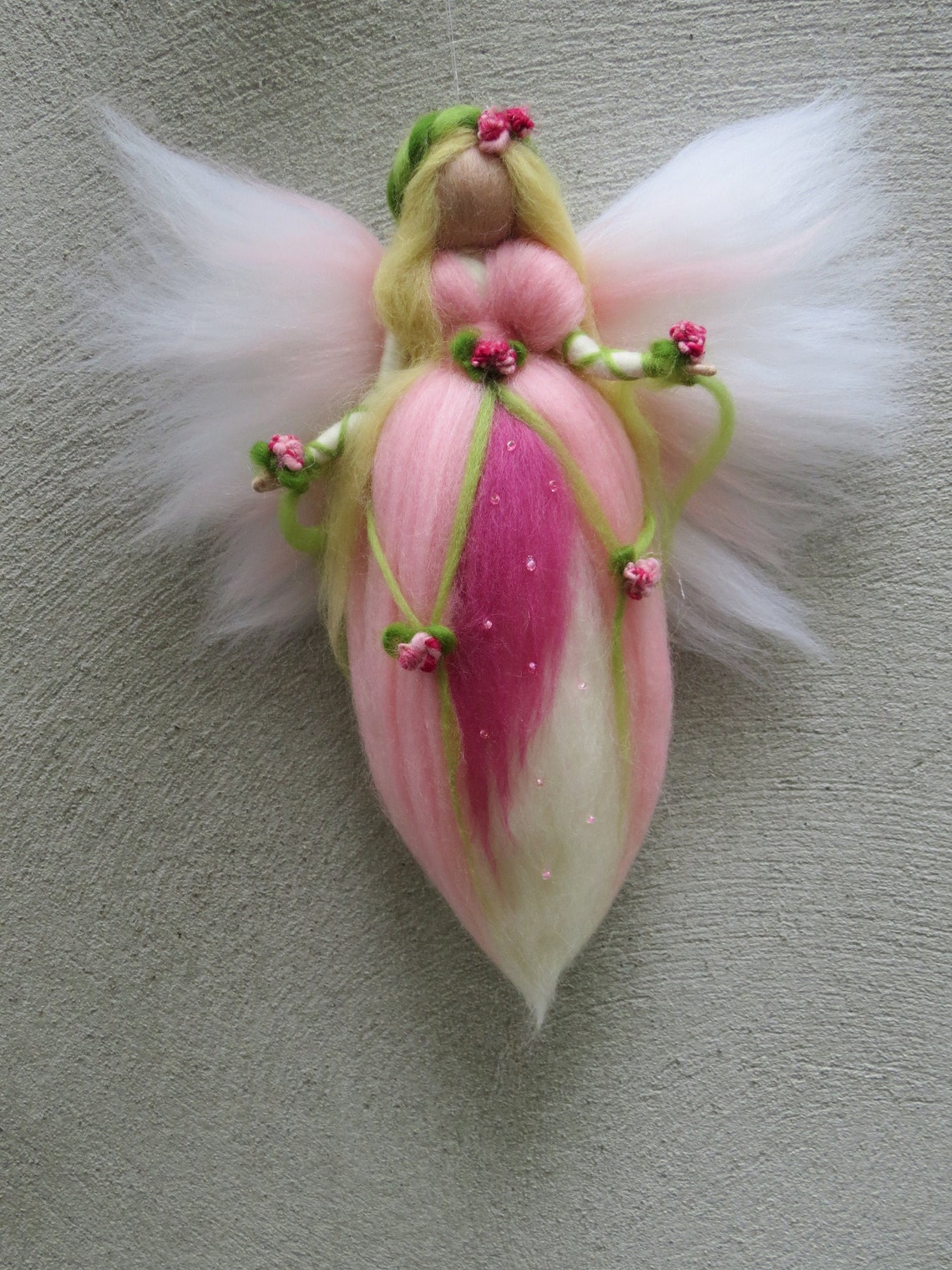 Needle Felted Wool Fairy Flower Fairy Waldorf Inspired Fairy - Etsy