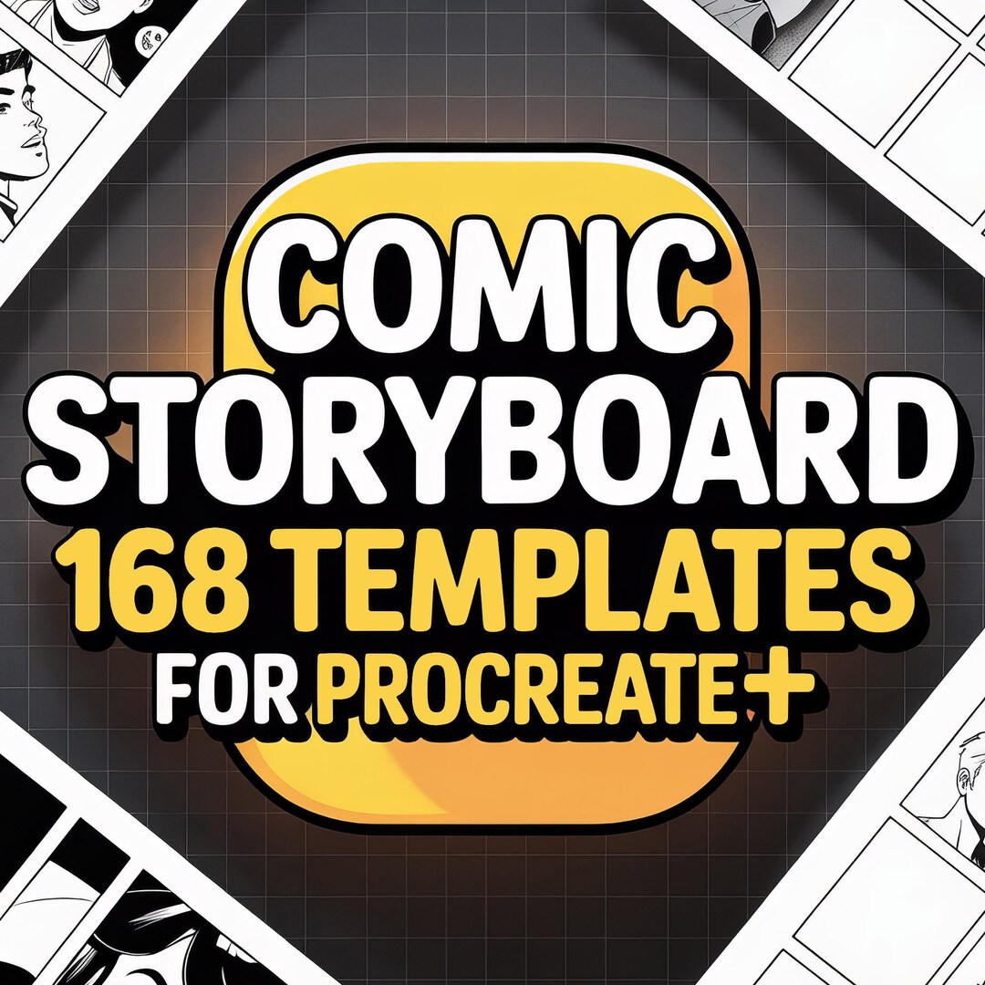 Procreate Comic Storyboard Kit – 168 Templates & Brush Stamps (digital ...