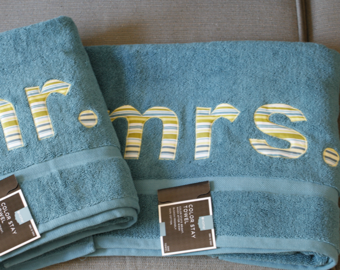Mr and Mrs Bath or Beach Towel - Etsy