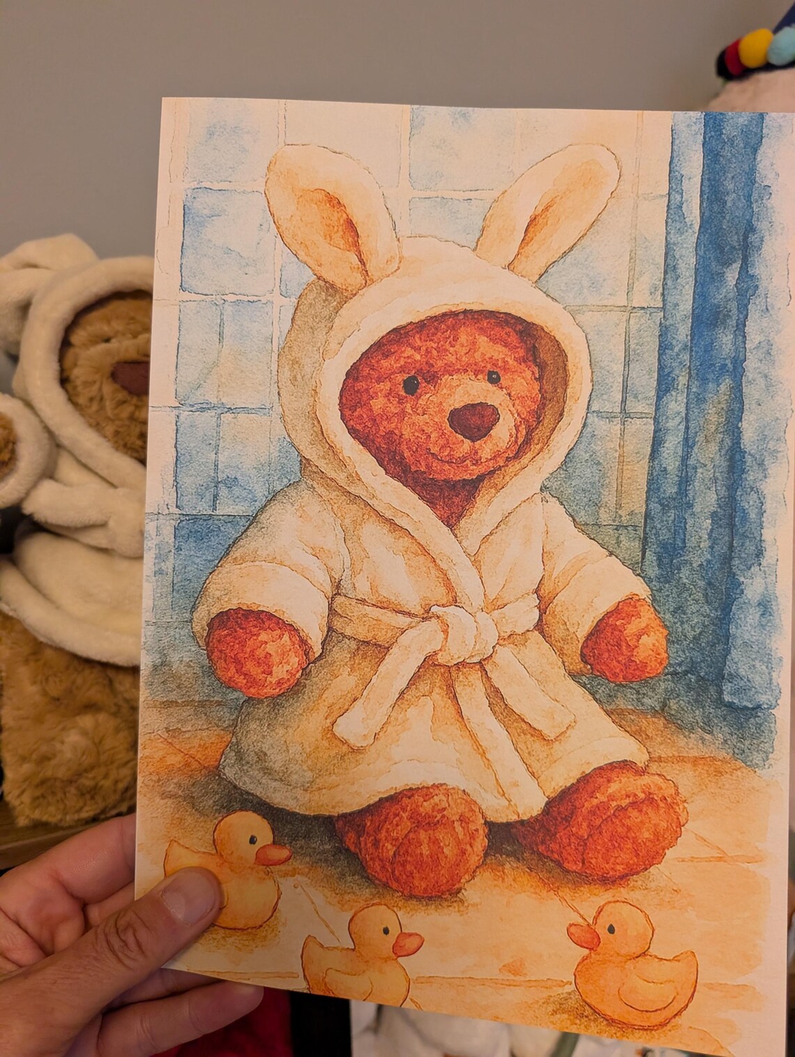 Jellycat Inspired Bathtime Bear Poster - Etsy