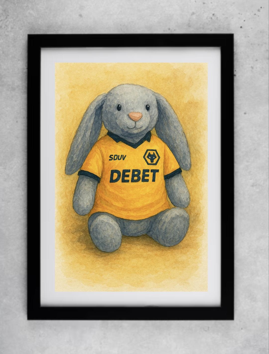 Jellycat Inspired Wolves Football Club Bunny Poster / Print - Etsy