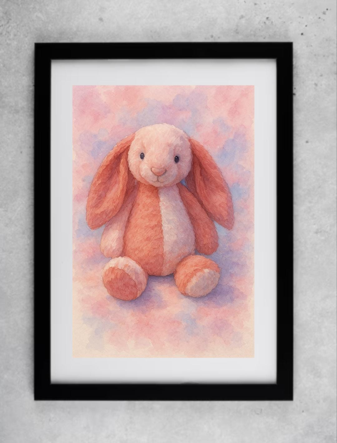 Jellycat Inspired Pink Patchwork Bunny Poster / Print - Etsy