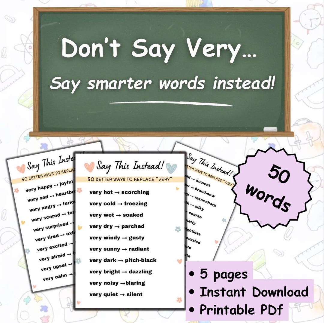 ESL Vocabulary Upgrade Cards, Smarter Word Choice (PDF) - Etsy