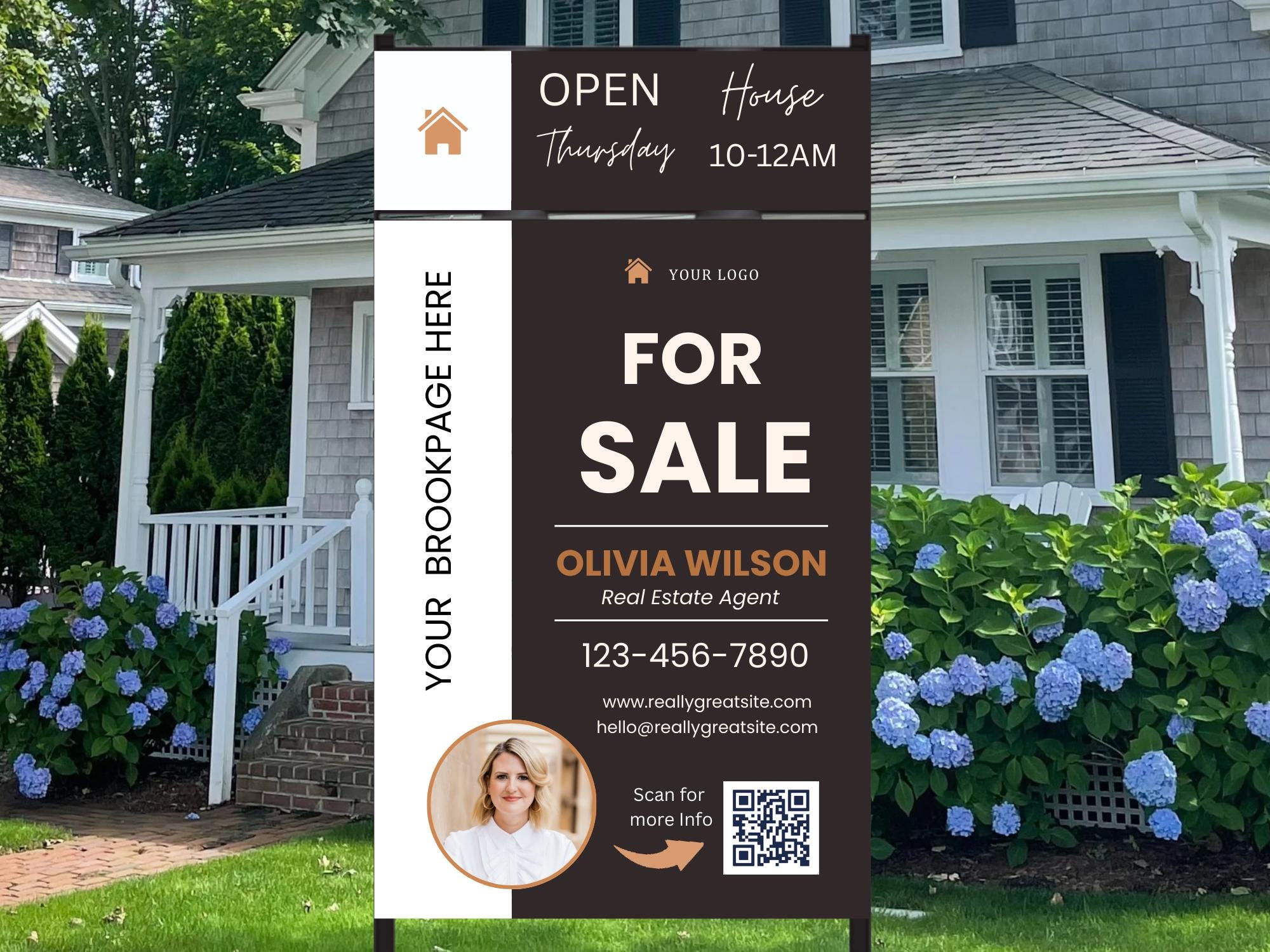 Modern Real Estate Sign Template | Realtor Marketing (canva Digital) - Etsy