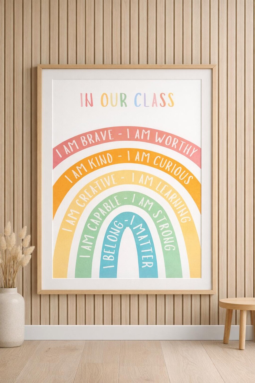 In Our Class Rainbow Poster, Positive Behavior Chart, SEL Classroom ...