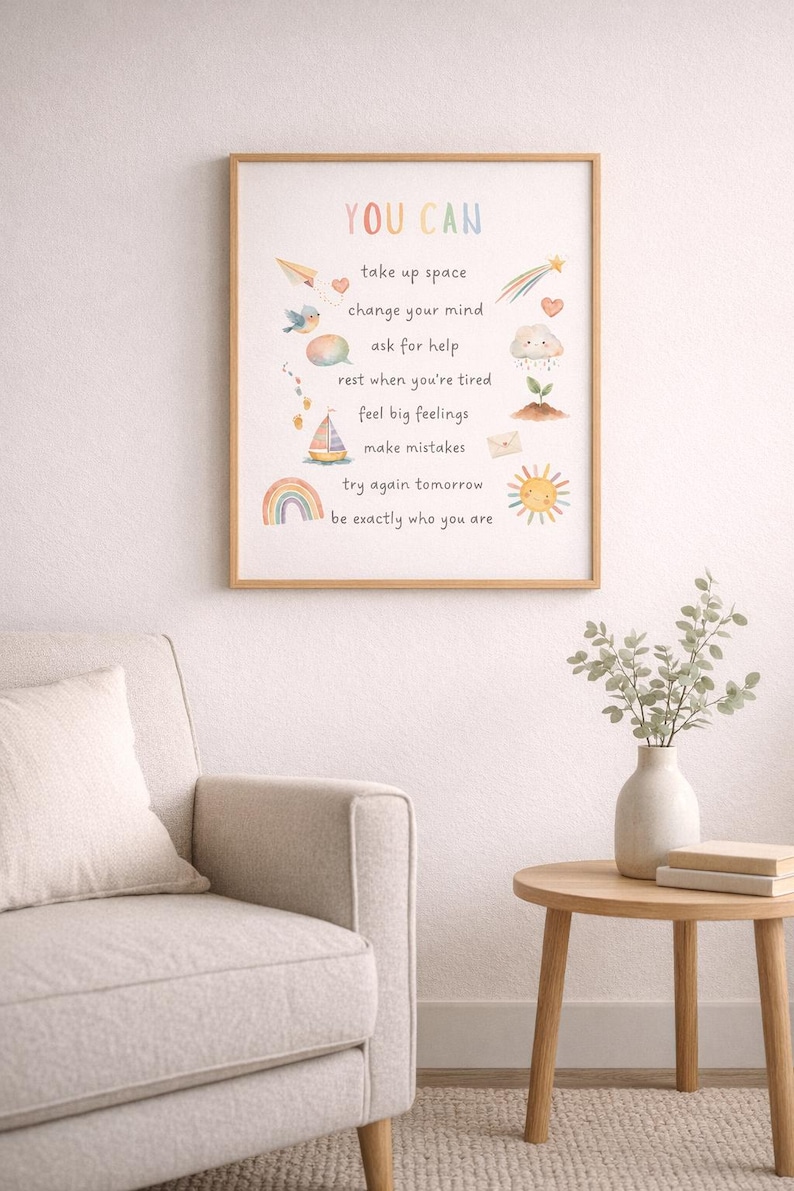 Kids Affirmation Poster, Positive Wall Art, SEL Classroom Decor ...