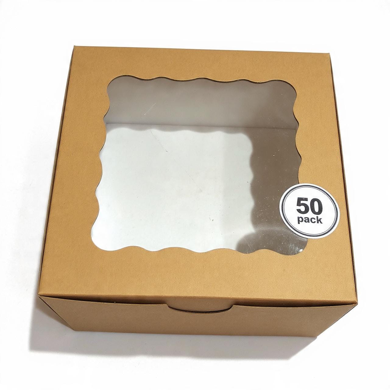 Custom Printed Bakery Packaging - Food Safe Kraft Brown Window Box ...