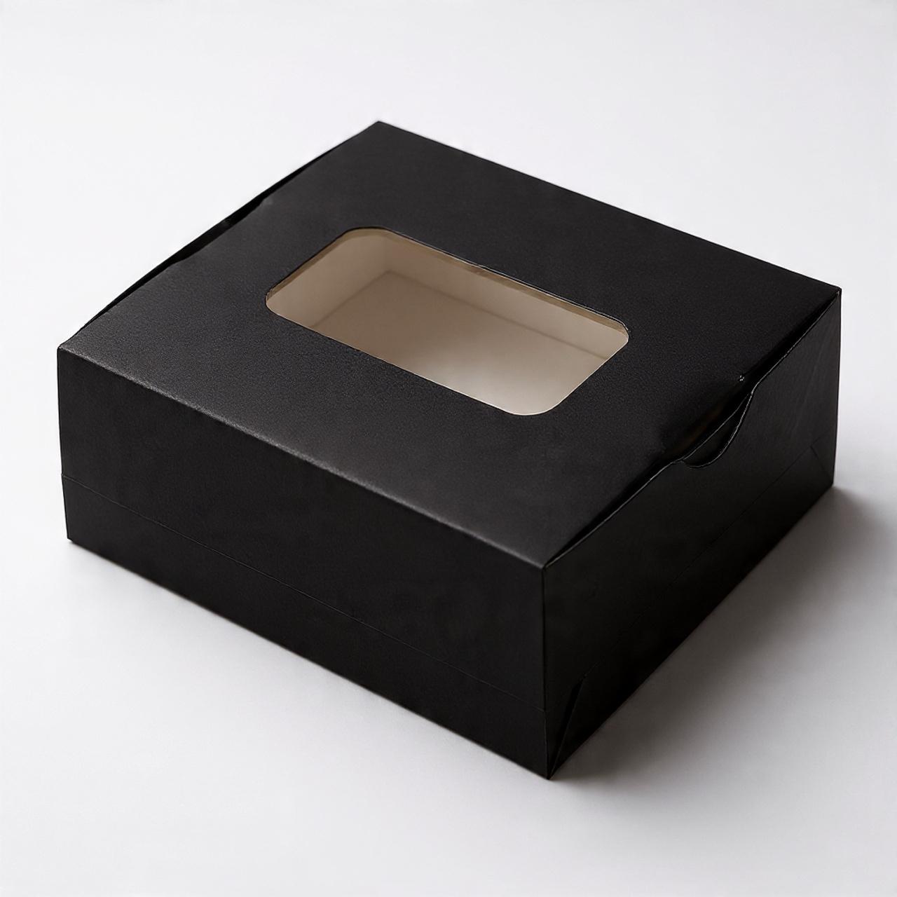 Custom Printed Bakery Packaging - Food Safe Kraft Brown Window Box ...