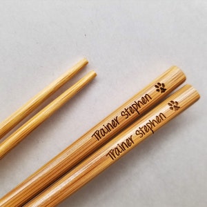 Chopsticks - Dog Paw Chopsticks - Sushi and Dogs - Custom Engraved ...