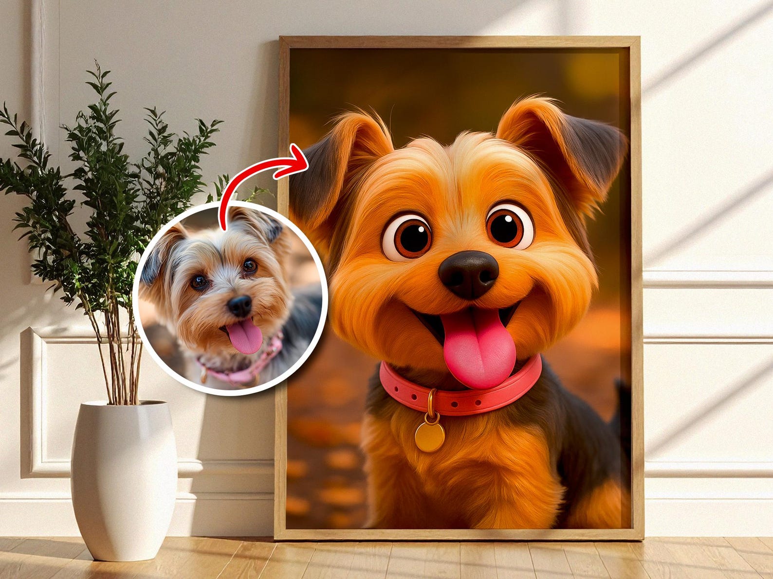 Custom Pixar Style Pet Portrait: Digital Cartoon Art (digital Download ...