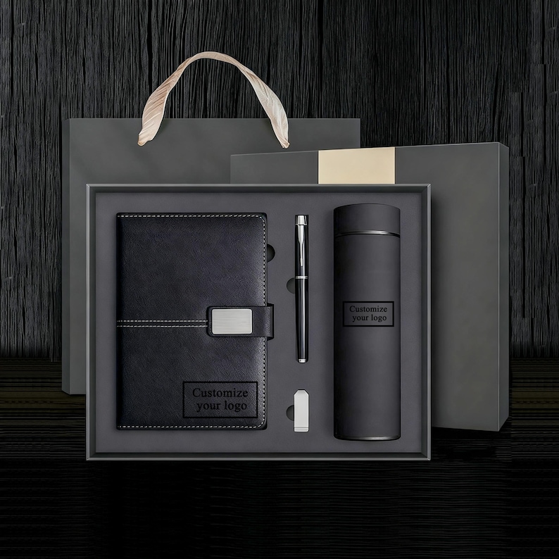 Custom Logo Notebook Gift Set | Personalized Corporate Journal, Pen ...