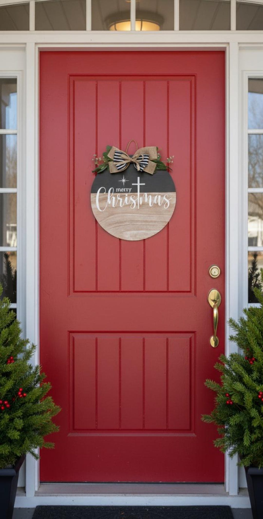Merry Christ-mas Door Hanger - Etsy