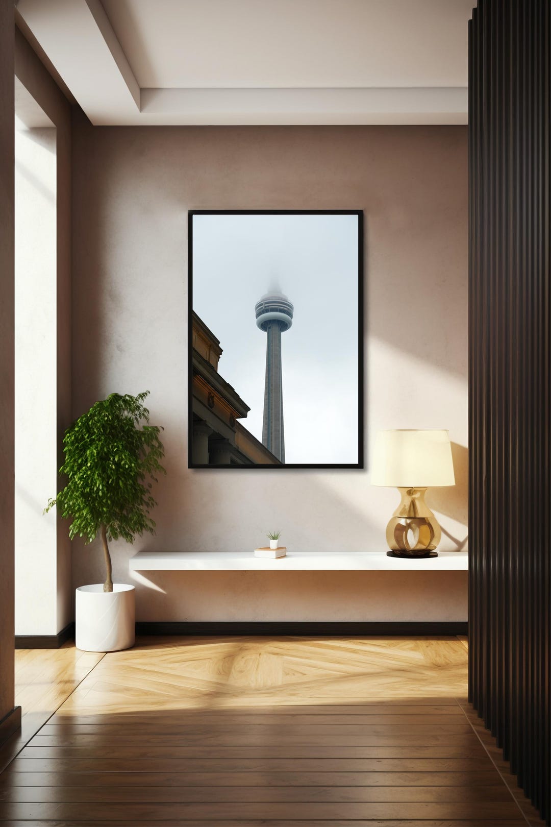 CN Tower Toronto Wall Art | Misty Skyline Photography | Contemporary ...