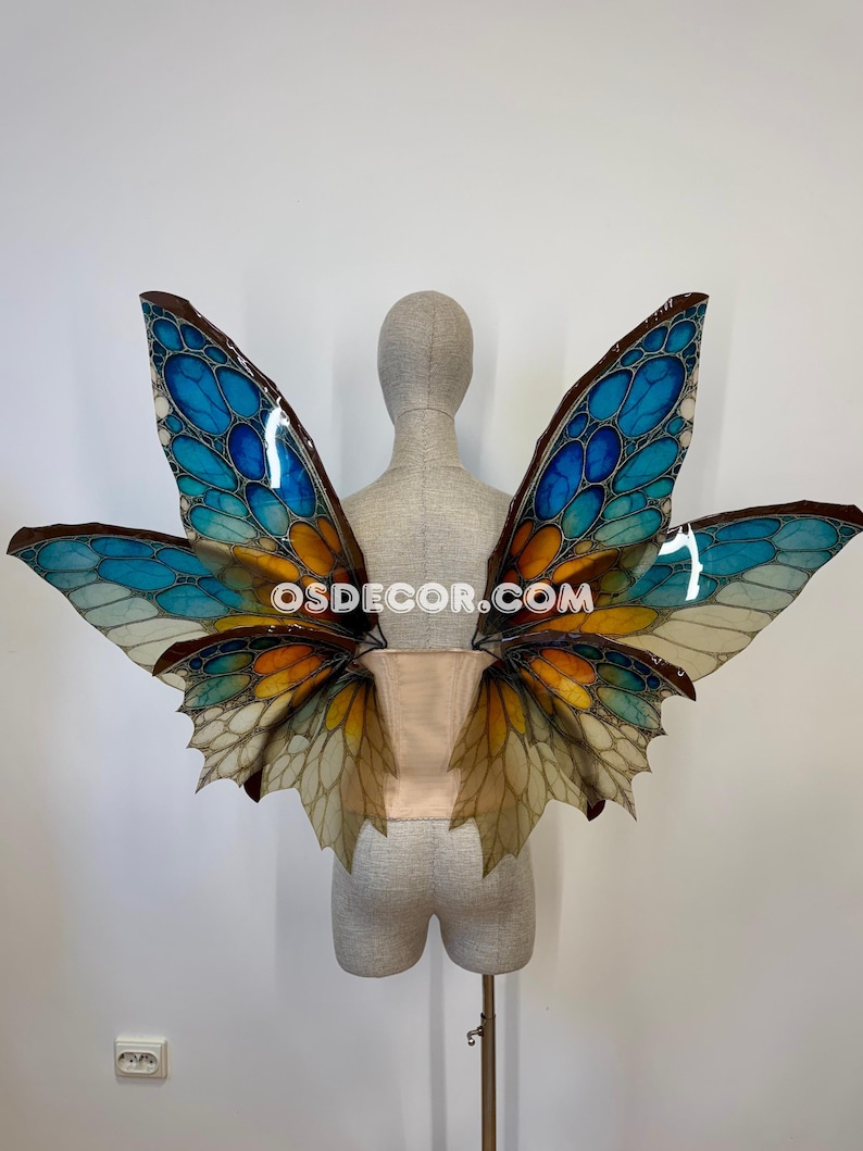 Blue Ember Fae Tropical Butterfly Mirage Fairy Wings - Etsy