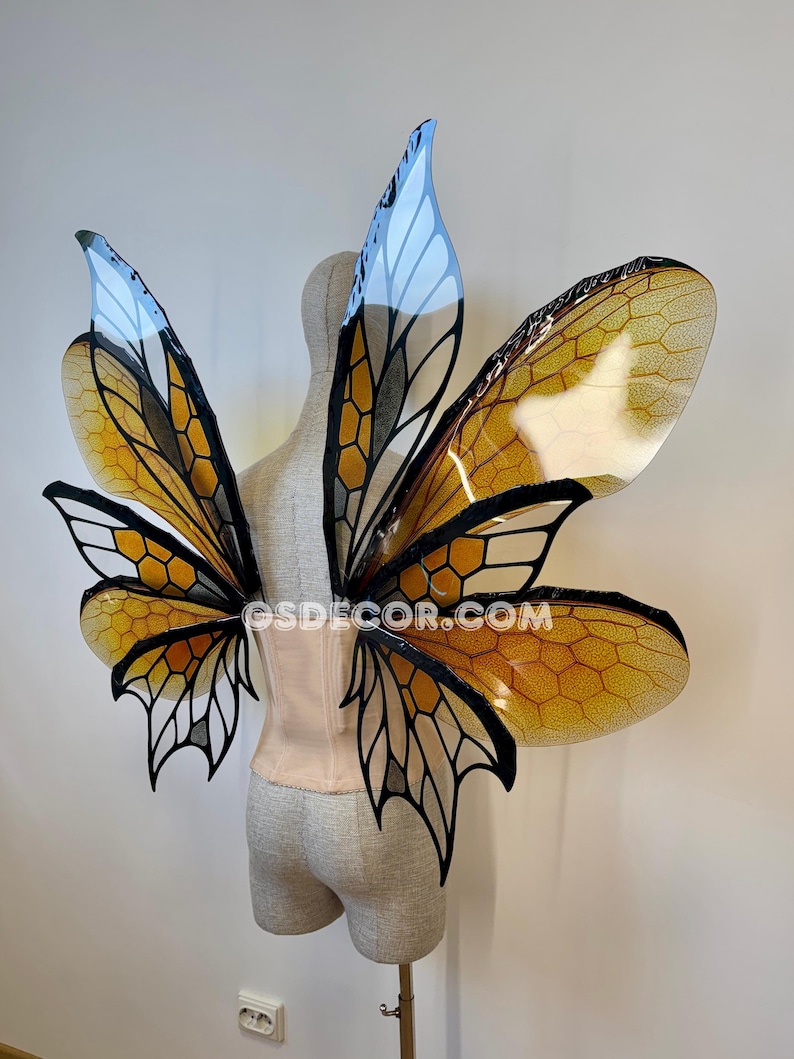 Yellow Honeycomb Bee Fairy Wings - Etsy