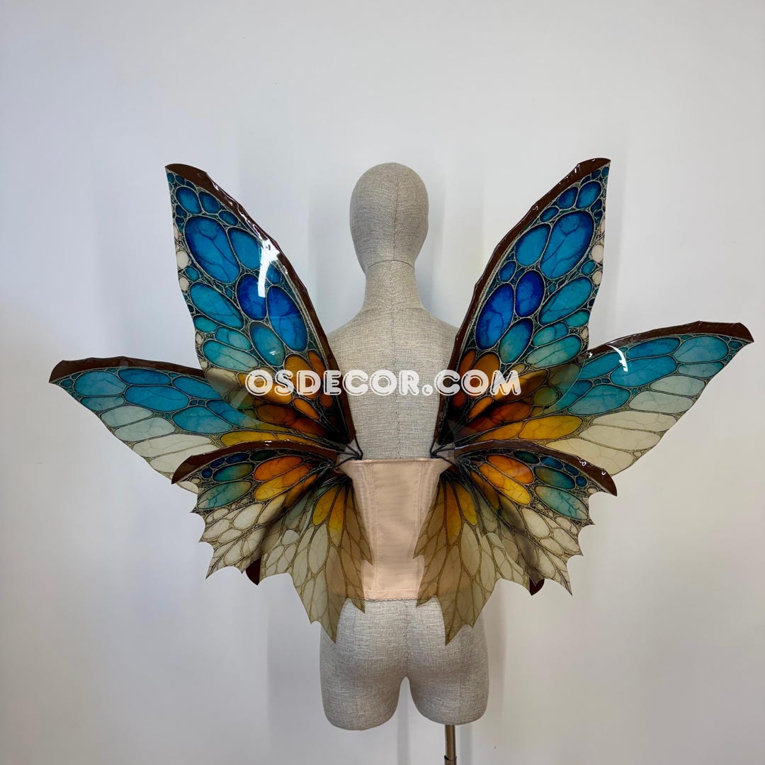 Blue Ember Fae Tropical Butterfly Mirage Fairy Wings - Etsy
