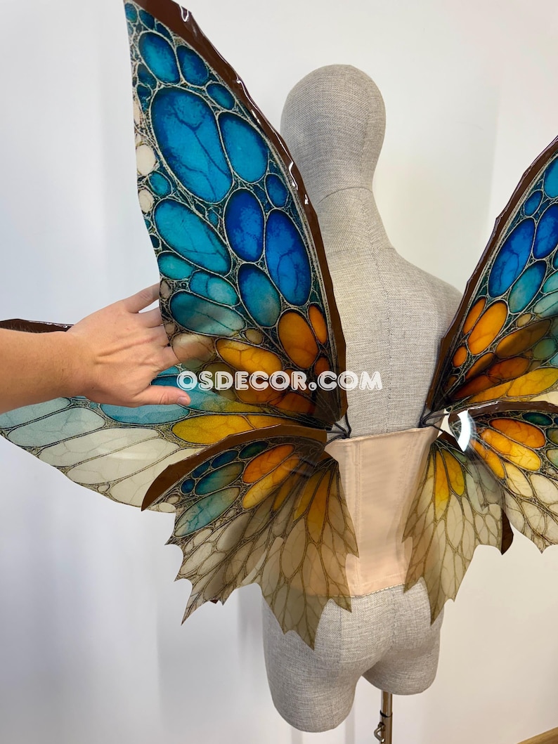 Blue Ember Fae Tropical Butterfly Mirage Fairy Wings - Etsy