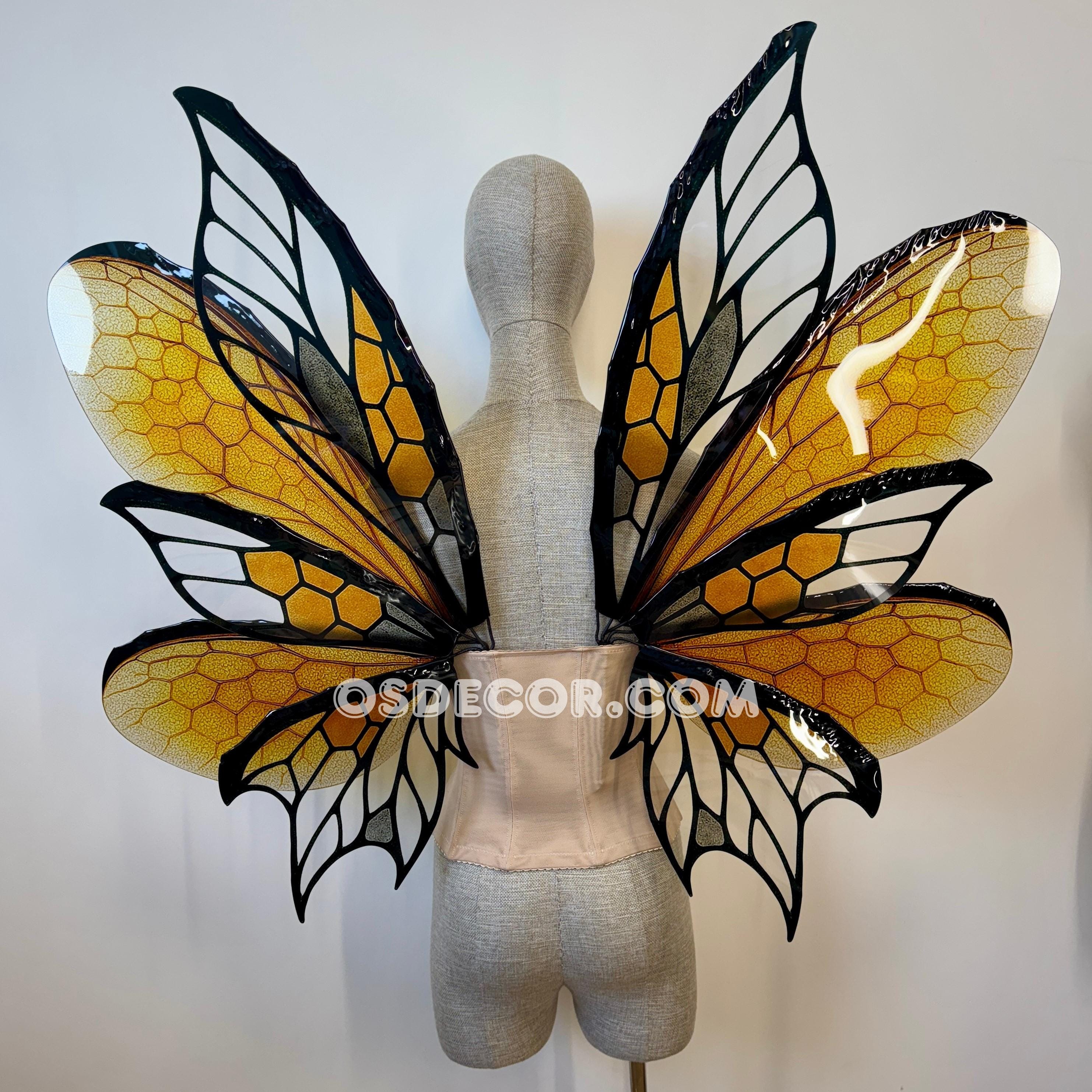 Yellow Honeycomb Bee Fairy Wings - Etsy