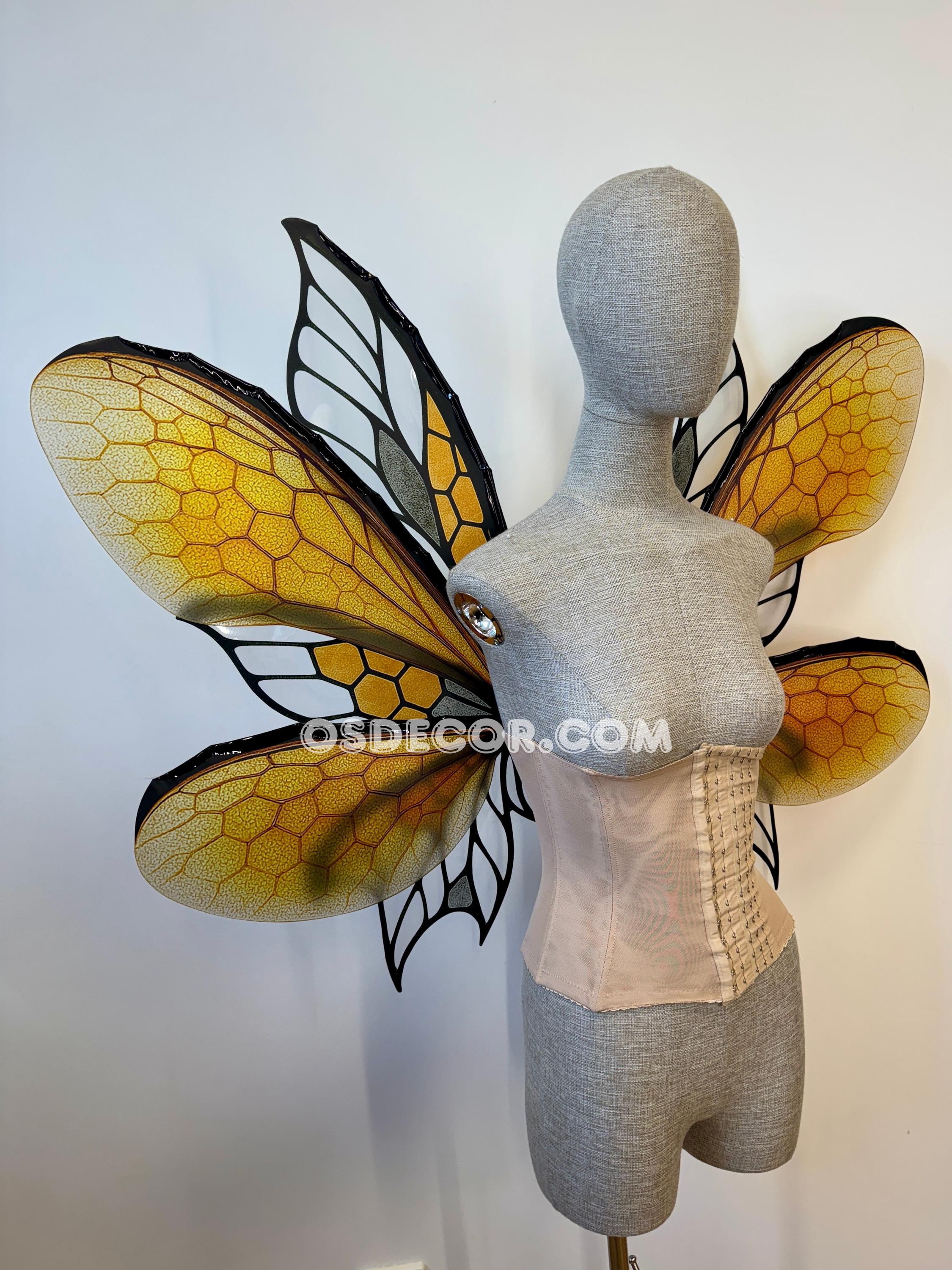 Yellow Honeycomb Bee Fairy Wings - Etsy