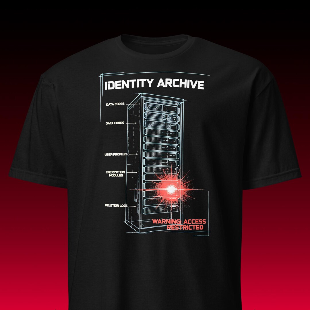 Cyberpunk Mainframe Mens Tee, Techwear Blueprint Apparel, Sysadmin ...