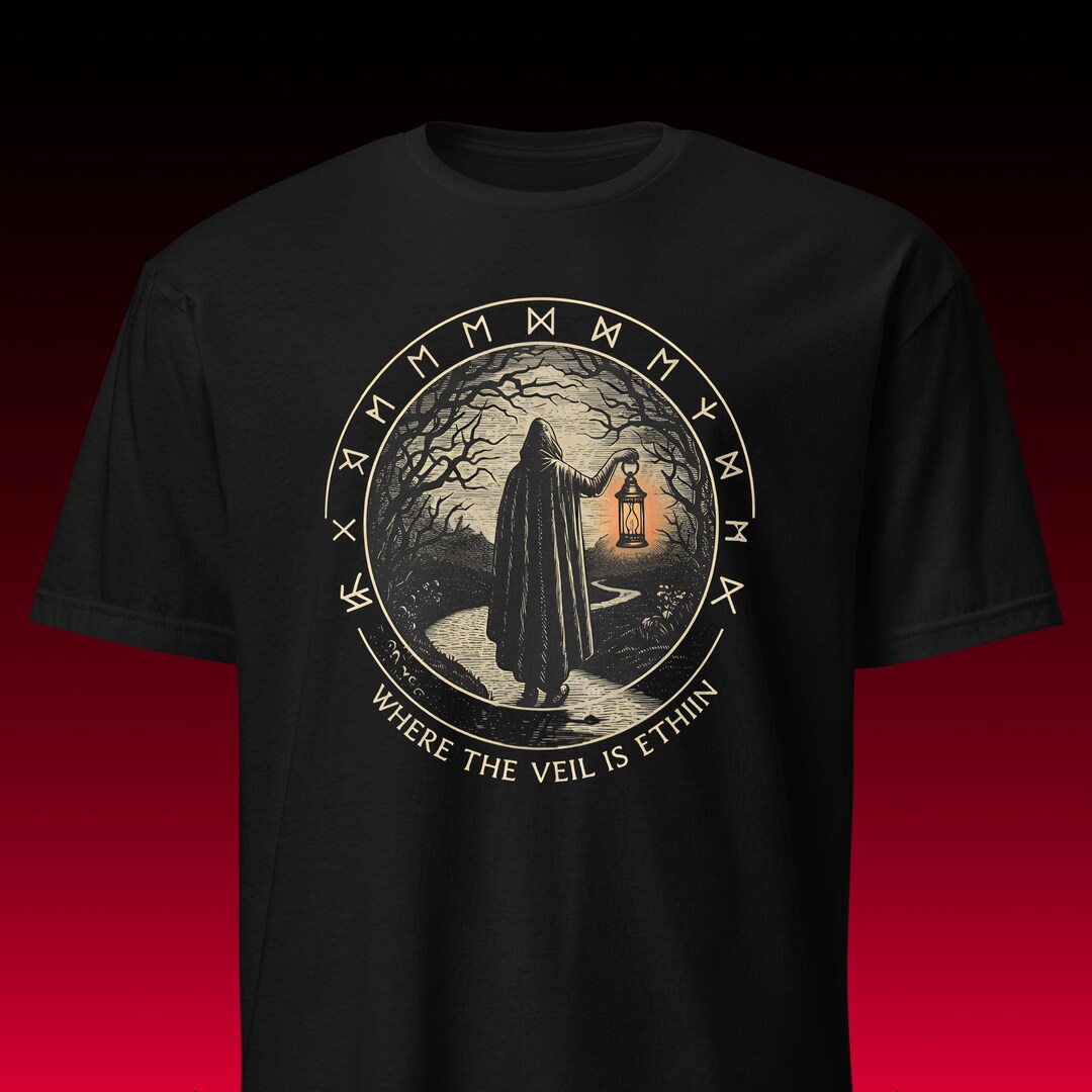 The Hermit Tarot Tee, Pagan Runes Aesthetic, Premium Cotton, Unisex ...