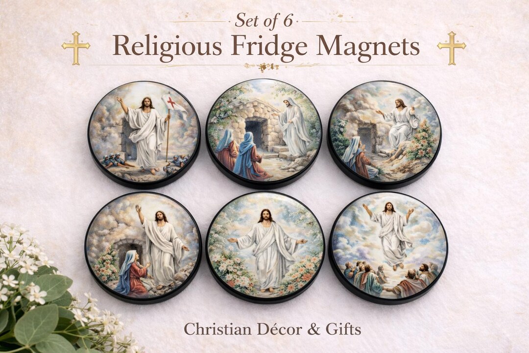Gift for Her / Jesus Fridge Magnets Set of 6 / Christian Religious ...