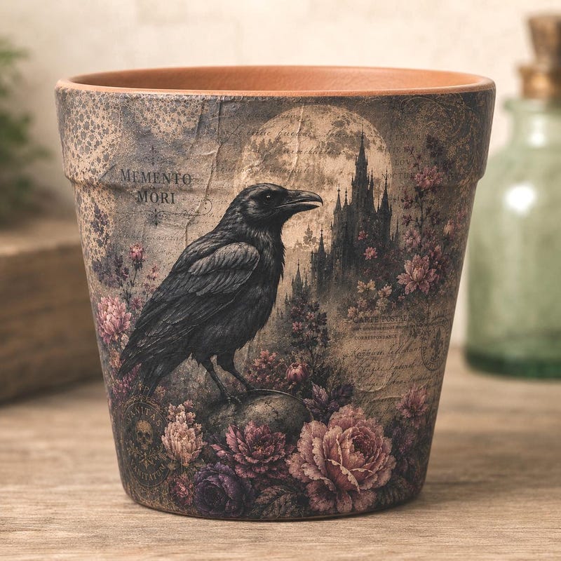Raven Planter Pot - Etsy