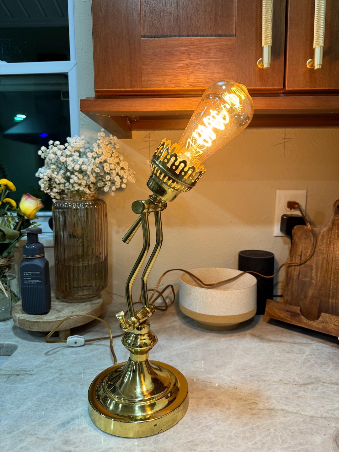 Vintage Brass Adjustable Desk Lamp, Piano Lamp (bulb Not Included) - Etsy