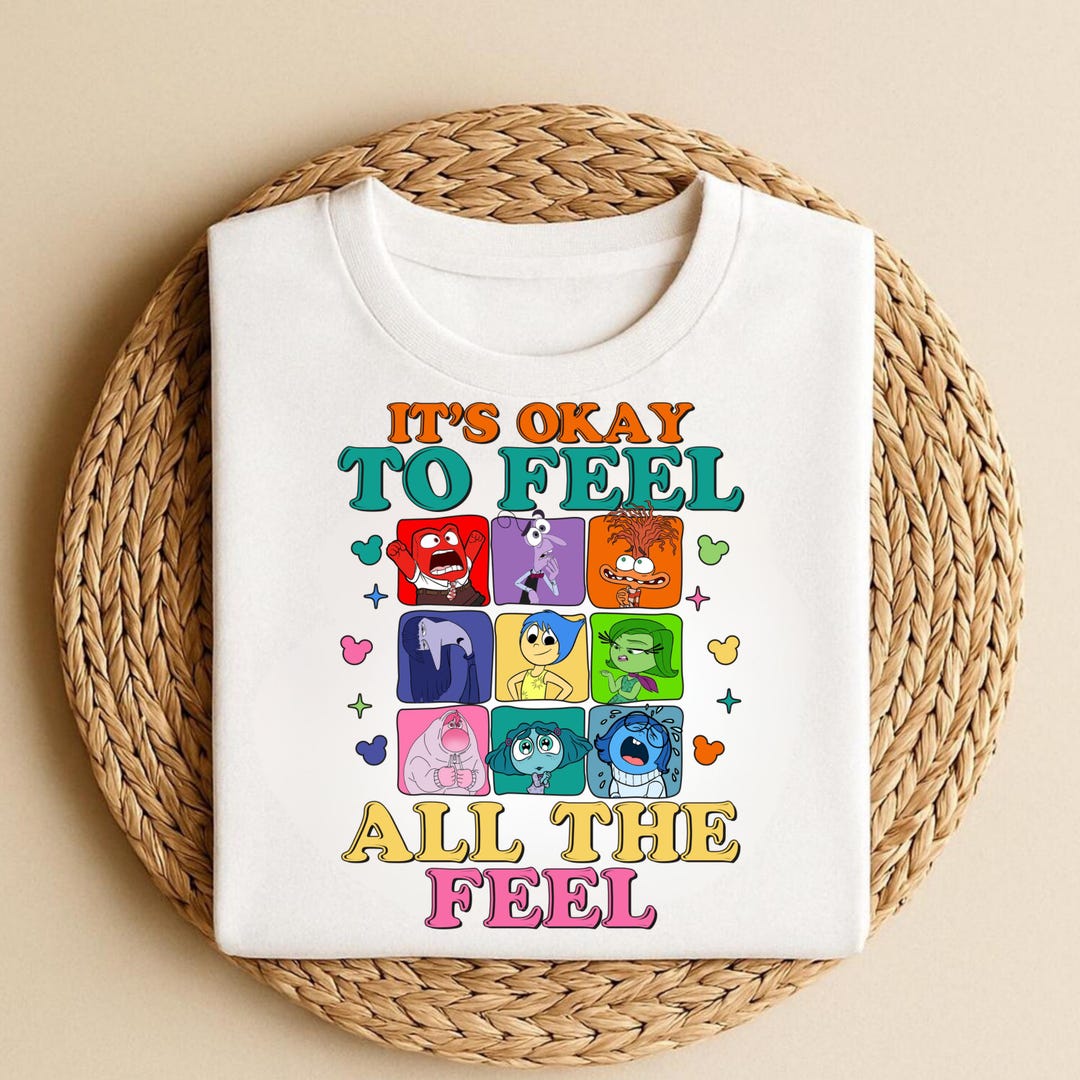 Inside Out It's Okay to Feel All the Feels Shirt, Inside Out Shirt ...