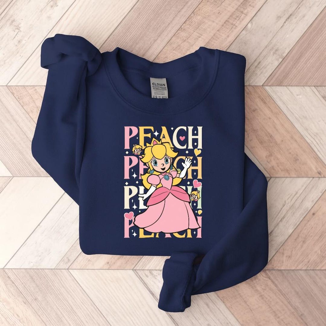 Mario Princess Girls Sweatshirt, Princess Peach Mario Hoodie, Princess ...