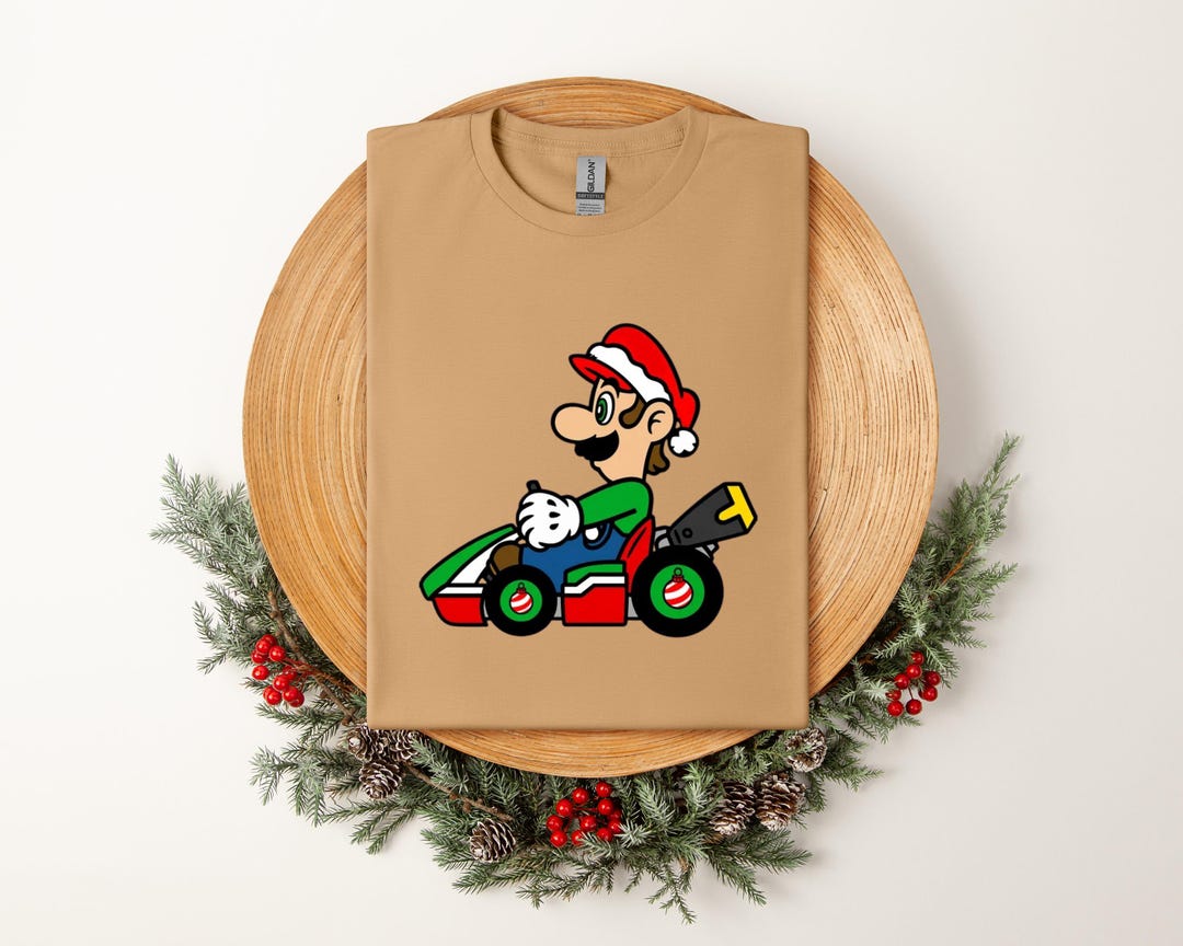 Luigi Christmas Shirt: Super Mario Holiday Family Tee - Etsy