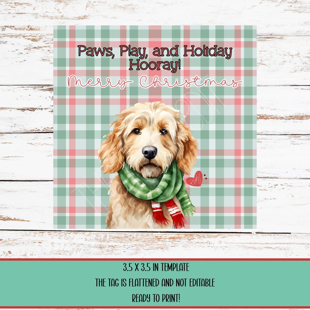 Doodle Gift Tags | Goldendoodle Christmas Tag | Kids Christmas Tags ...