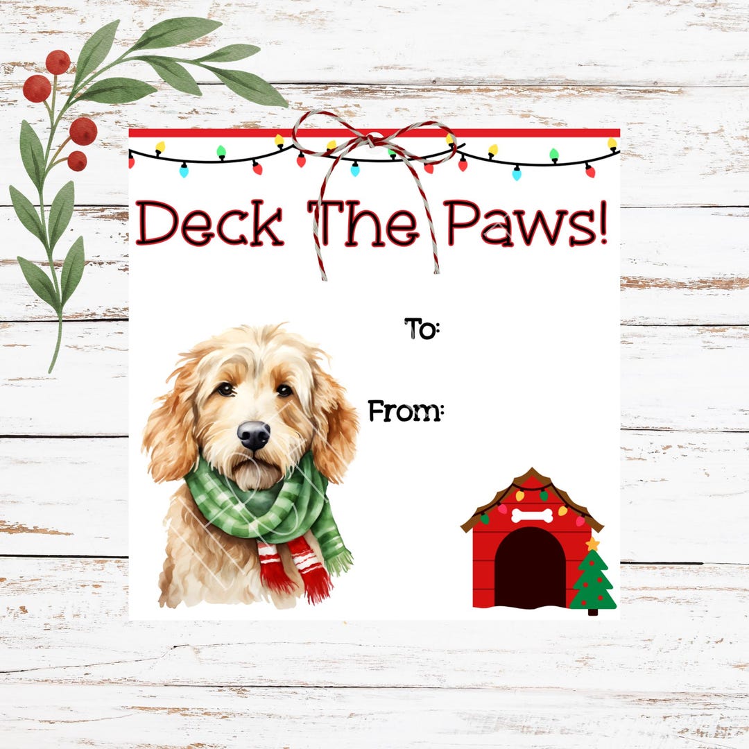 Doodle Gift Tags | Goldendoodle Christmas Tag | Funny Christmas Tags ...