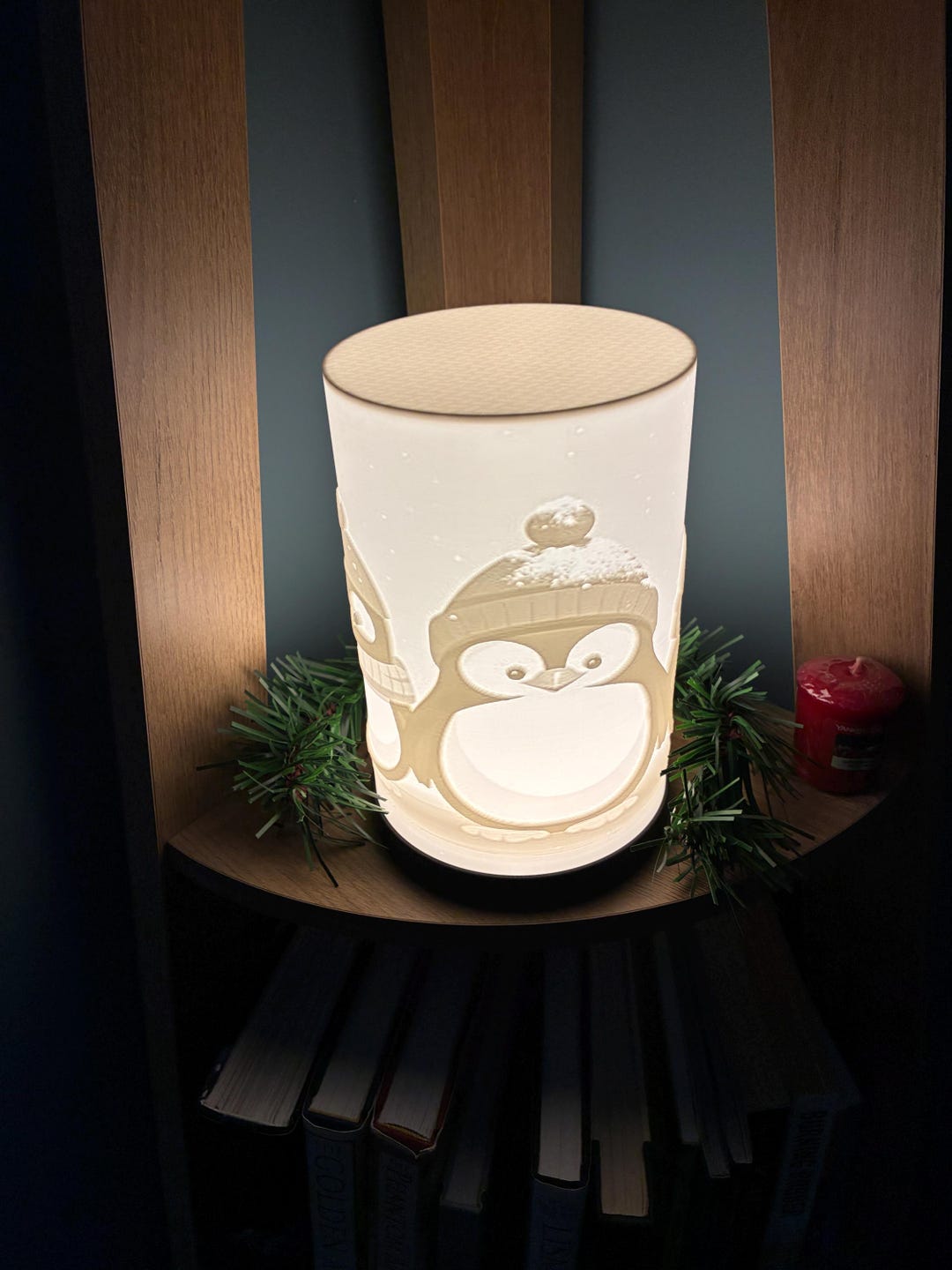 3D Print Christmas Penguin Lamp, Light, Night Light, Penguins, Santa - Etsy