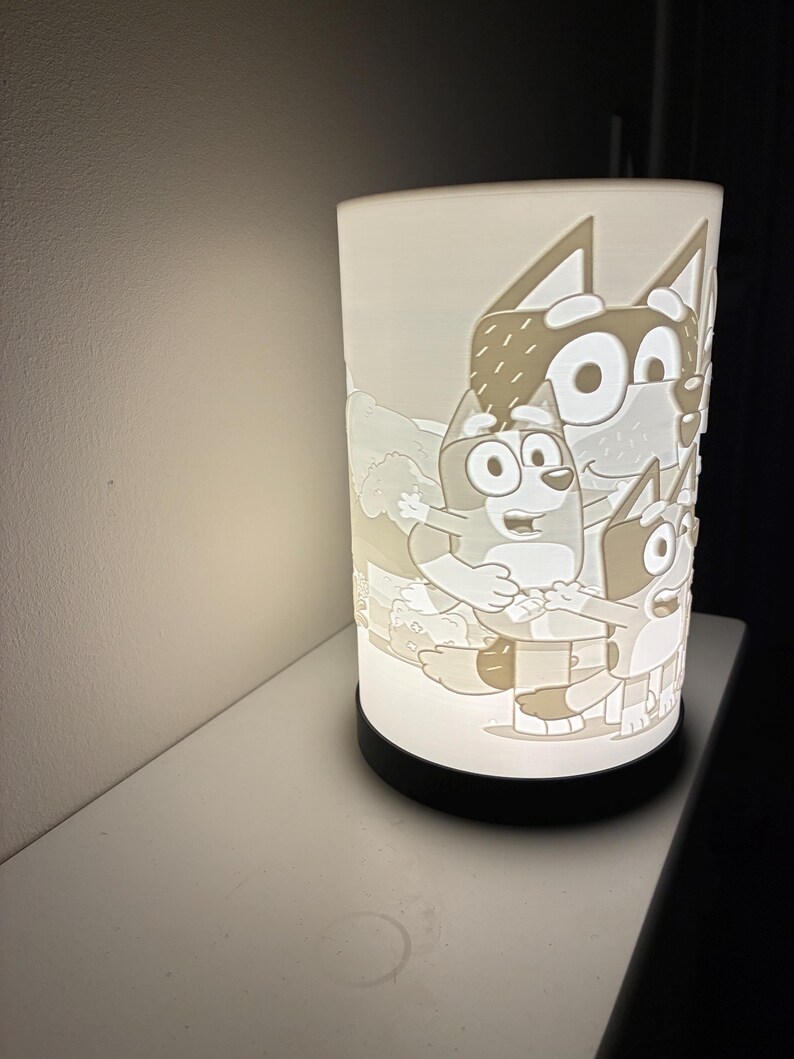 3D Print Bluey Lamp, Night Light, Bingo, Bluey, Bandit, Chilli, Heeler ...