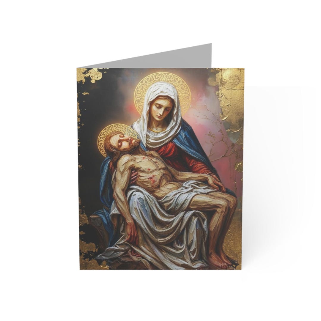 Pietà Lent Card Ash Wednesday Mourning Art Sacred Repentance & Easter ...