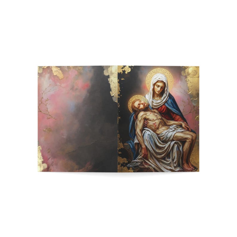 Pietà Lent Card Ash Wednesday Mourning Art Sacred Repentance & Easter ...