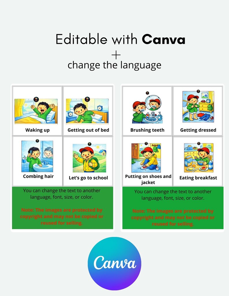 Daily Routine Cards for Toddlers | Autism & ADHD Support | Preschool ...