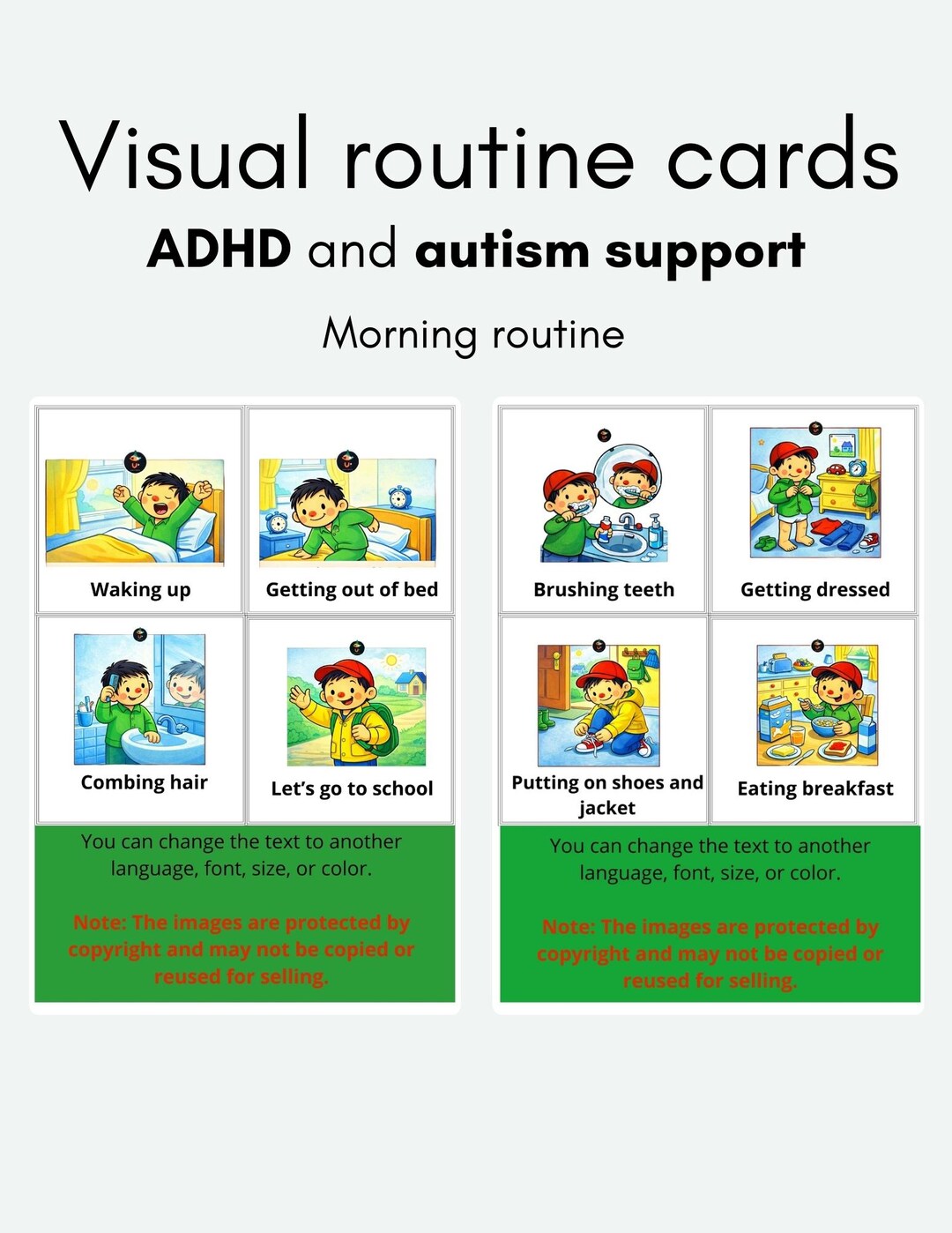 Daily Routine Cards for Toddlers | Autism & ADHD Support | Preschool ...