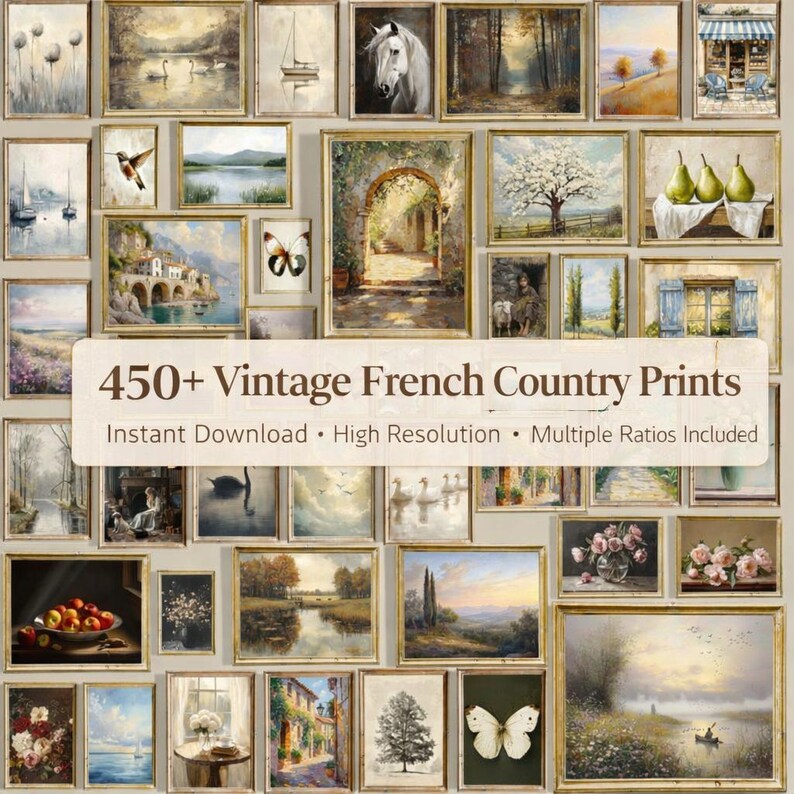French Country Decor, 450+ Gallery Wall Prints, Cottage Core Gallery ...
