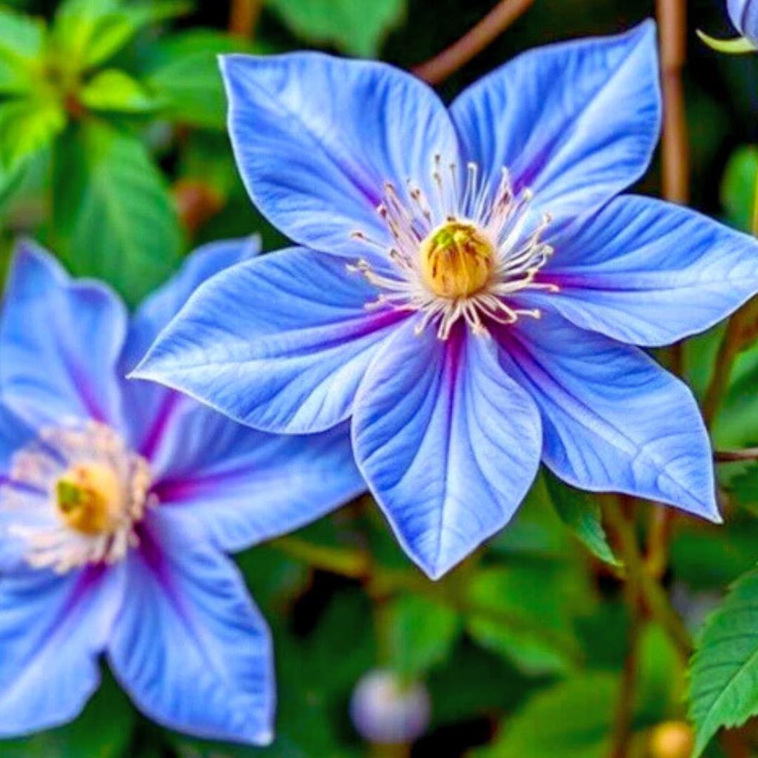 Blue Downy Clematis Macropetala Hybrid Flower 20 Seeds - Etsy