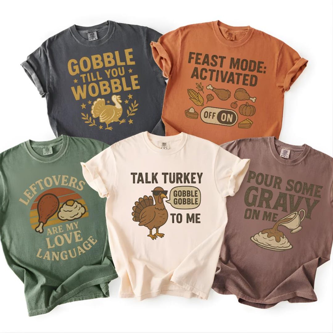 Thanksgiving Funny PNG Bundle, Distressed Turkey Shirt Designs, Gobble ...