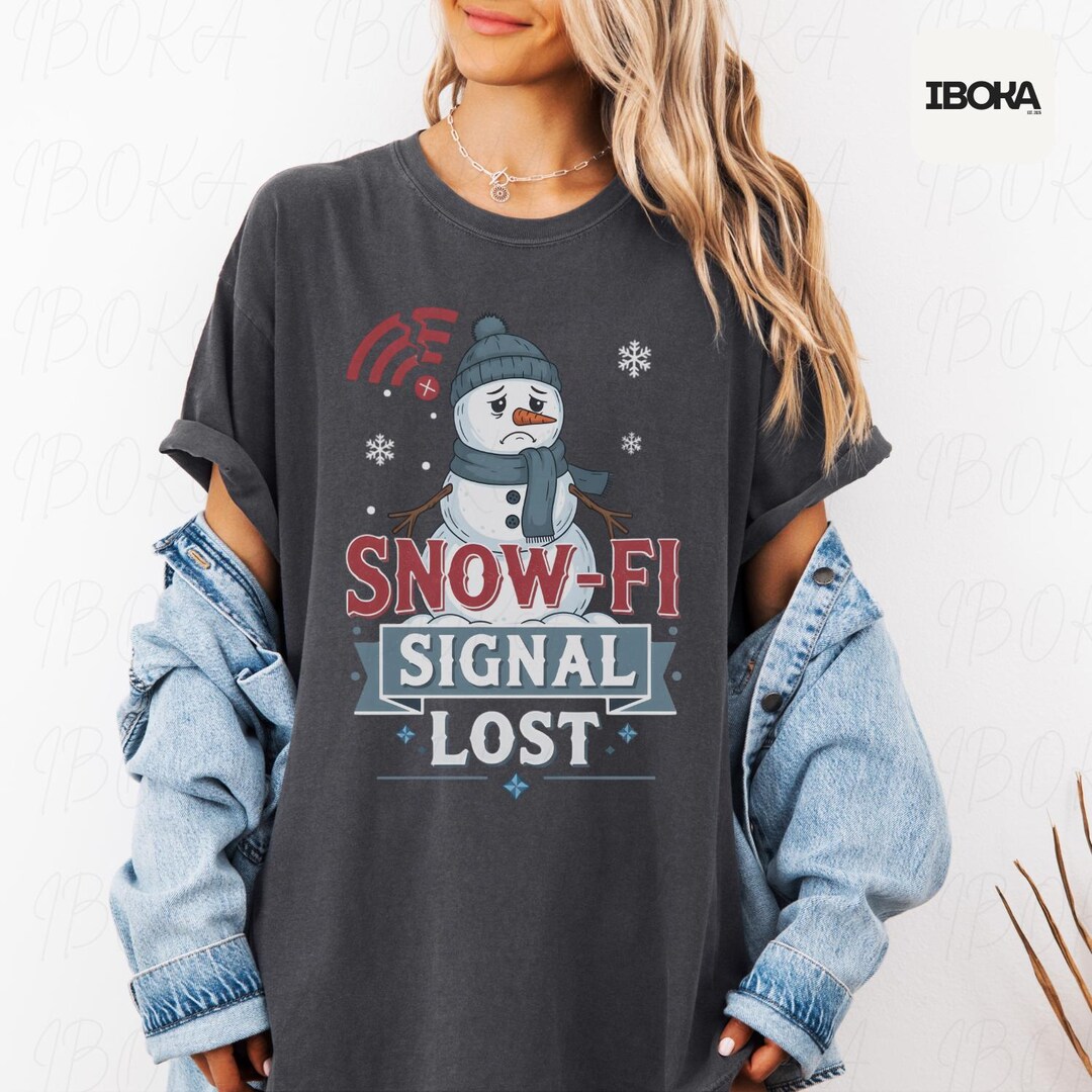 Snow-fi Signal Lost Snowman PNG, Cute Christmas Pun Design, Funny ...