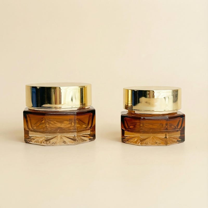 Yellow Glass Cream Jars - Etsy