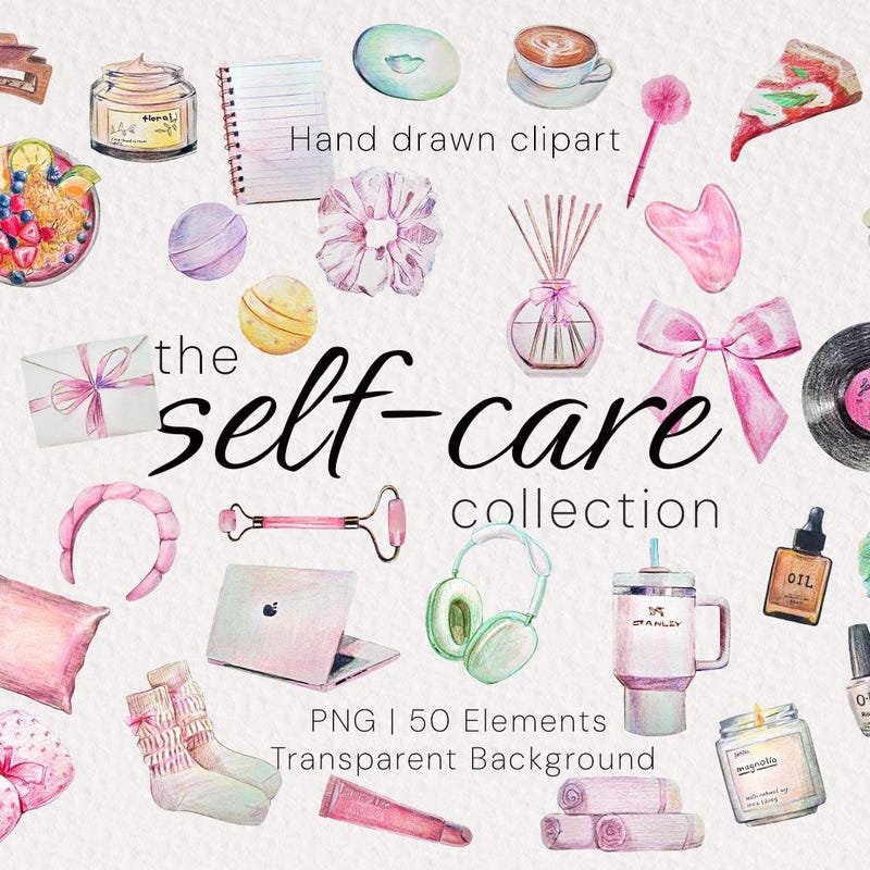 Self Care Clipart - Etsy