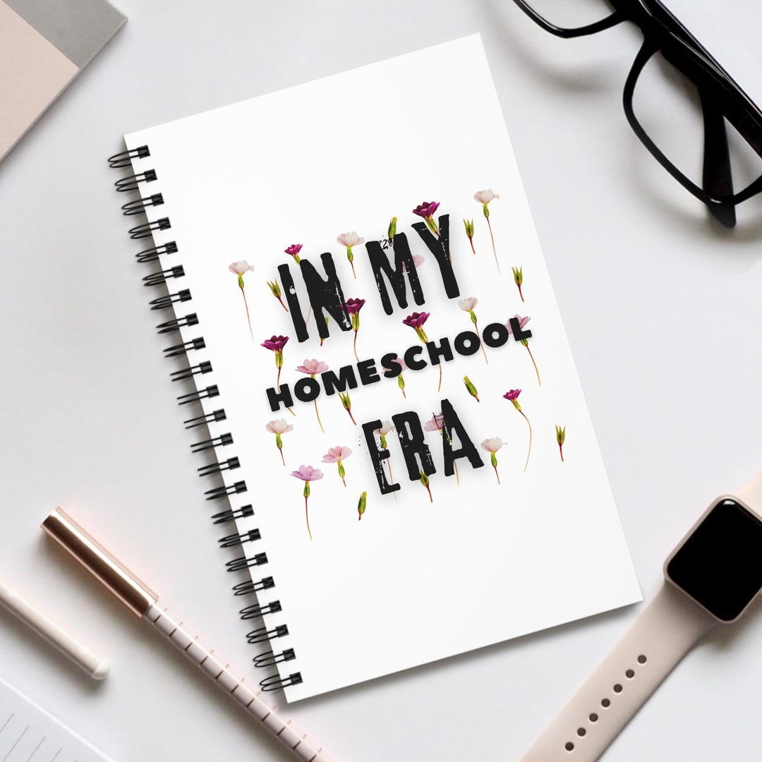 In My Homeschool Era Journal | Floral Typography Spiral Notebook - Etsy