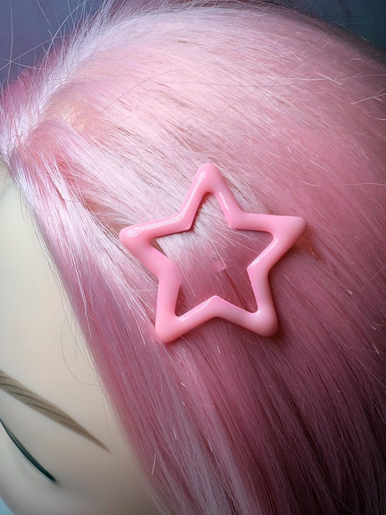 Hair Clips: Cutecore, Pastel Pink, Y2K Hair Accessories - Etsy