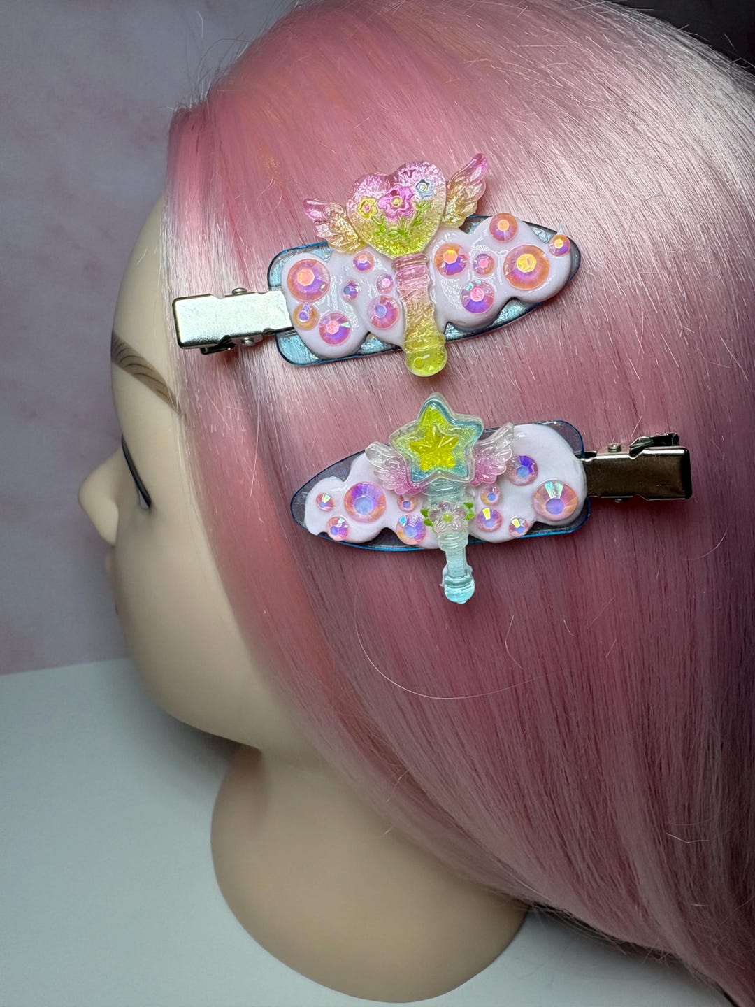 Magical Fairy Hair Clips - Winx Club Themed Y2K, Crystal and Sparkles ...